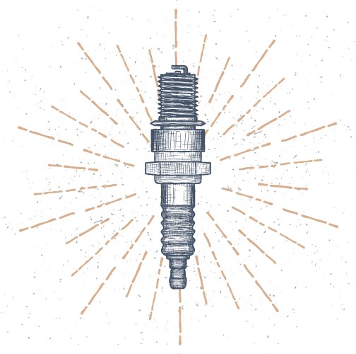 Spark plug logo design template Royalty Free Vector Image