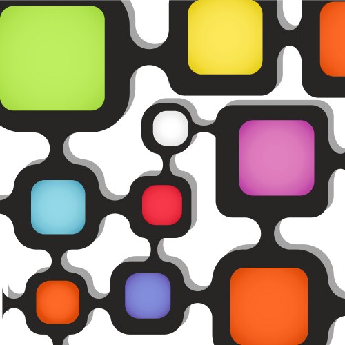 Abstract background of color boxes template Vector Image