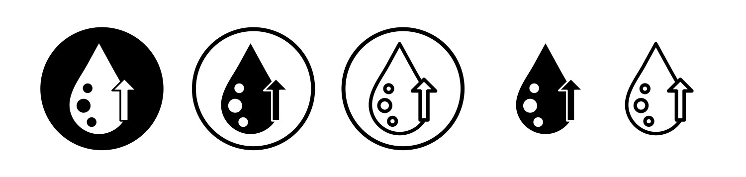 High cholesterol icon set blood level fat Vector Image