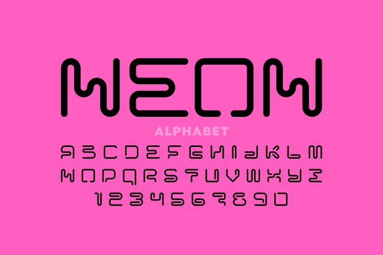 Neon Sign Font Vector Images (over 40,000)