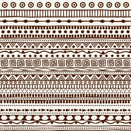 Set of 8 primitive geometric patterns tribal Vector Image