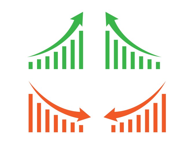 Up Down Bar Chart Arrow Vector Images (over 810)