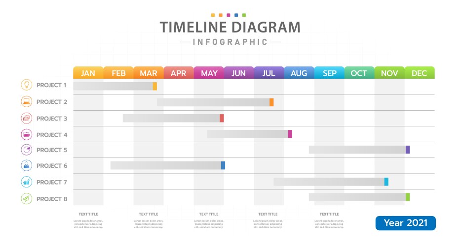 Calendar infographic table chart presentation Vector Image