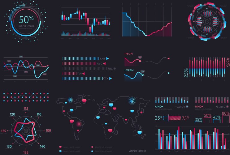 Cockpit vr dashboard hud spaceship hologram Vector Image