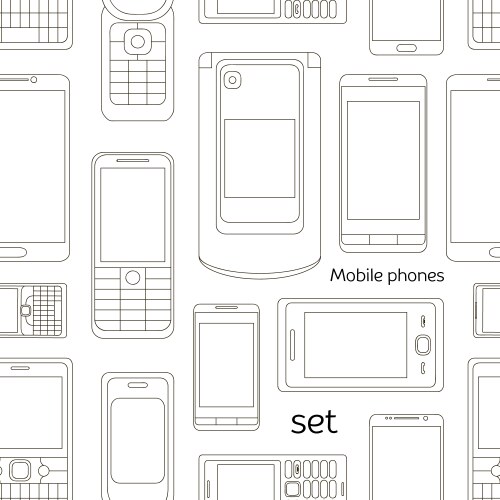 Mobile phone mockup smartphone template Royalty Free Vector
