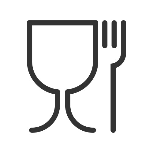 Food grade icon safe material wine glass Vector Image