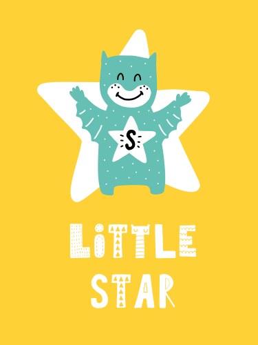 Scandinavian kids card Royalty Free Vector Image