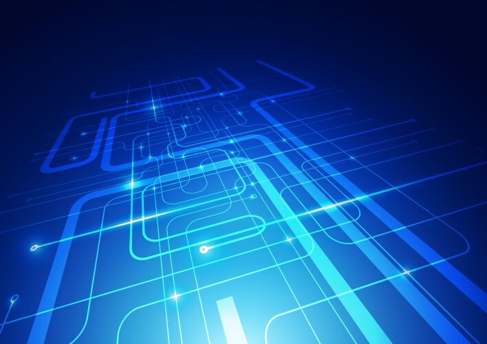 Virtual technology background abstract rectangles Vector Image