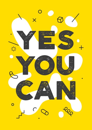 Yes i can Royalty Free Vector Image - VectorStock