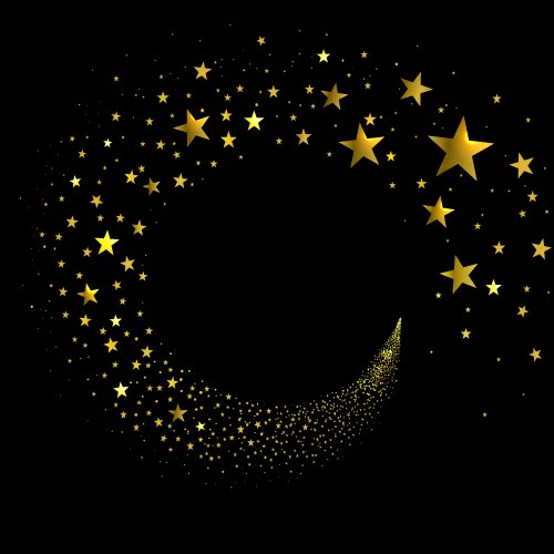 Stream gold stars Royalty Free Vector Image - VectorStock