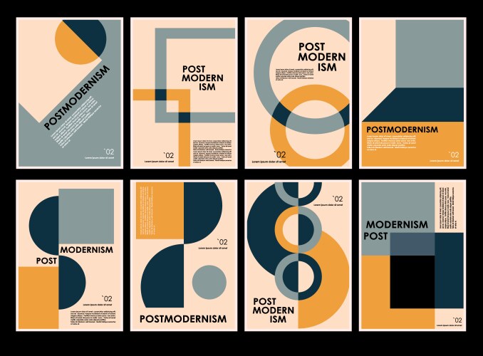 Neo modernism artwork pattern design Royalty Free Vector