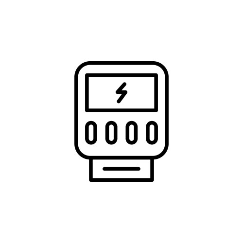 Electric meter icon set utility energy counter Vector Image