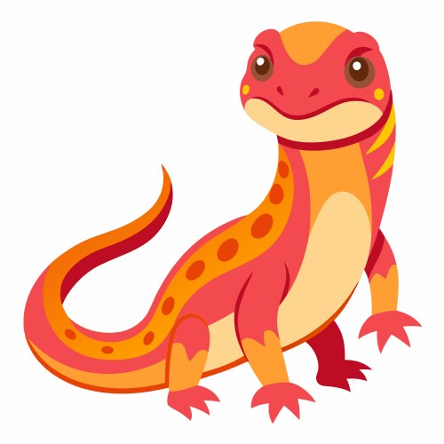 Galapagos lava lizard looks kawaii Royalty Free Vector Image