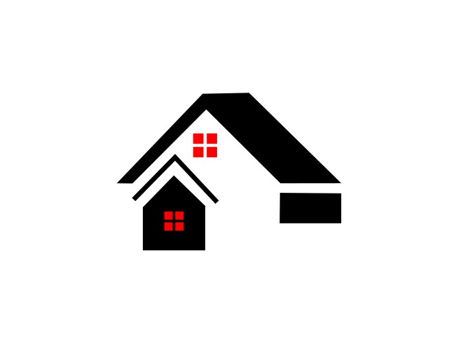 Simple house logo design Royalty Free Vector Image