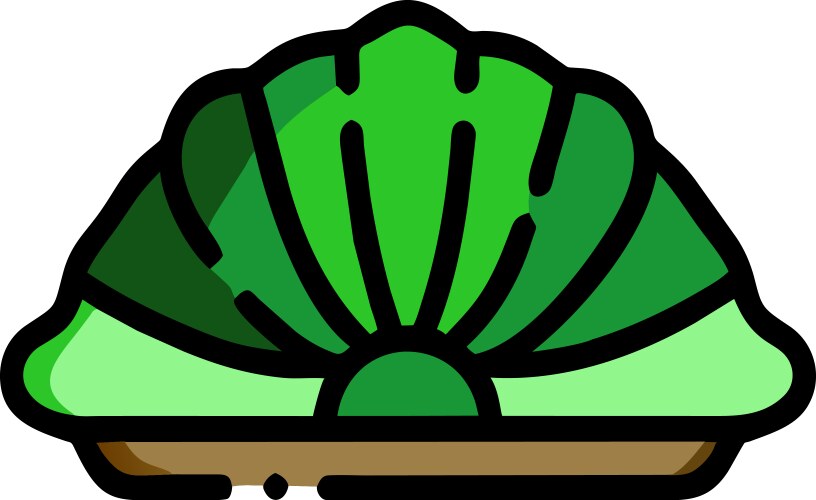 Abalone perl white icon Royalty Free Vector Image