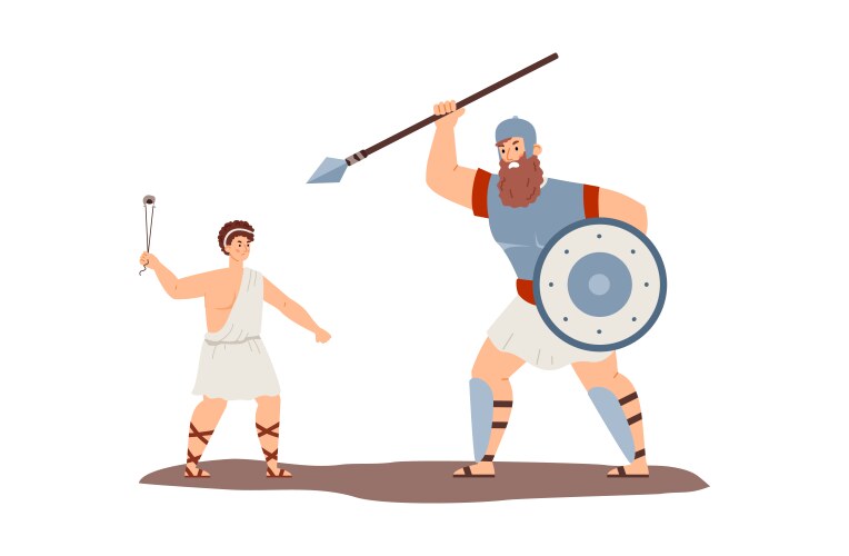 David and Goliath Bible Vector Images (89)