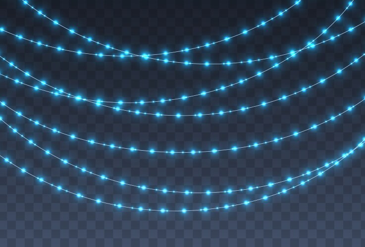 Cyberpunk background blue neon round glowing Vector Image