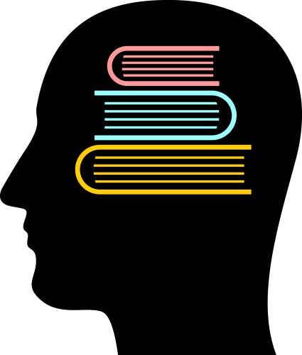 Quick learning silhouette Royalty Free Vector Image