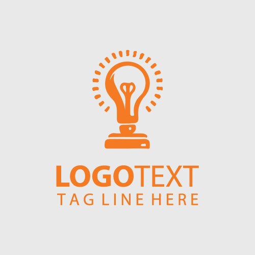 Lamp logo Royalty Free Vector Image - VectorStock