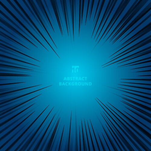 Blue rays rising on dark background with space Vector Image