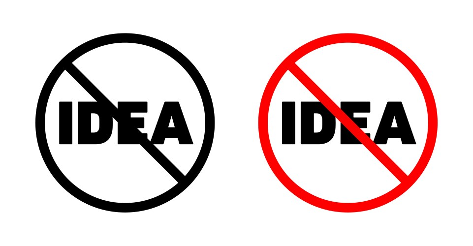 No idea sign new innovative symbol Royalty Free Vector Image