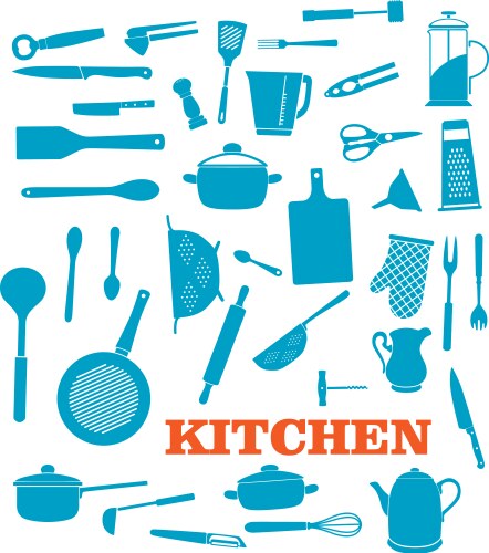 Set of blue color objects primary colors Vector Image Set of blue color objects primary colors Vector Image