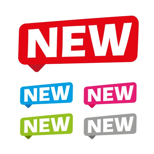 New labels Royalty Free Vector Image - VectorStock