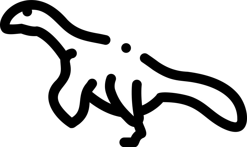 Dinosaur icon thin linear style design isolated Vector Image