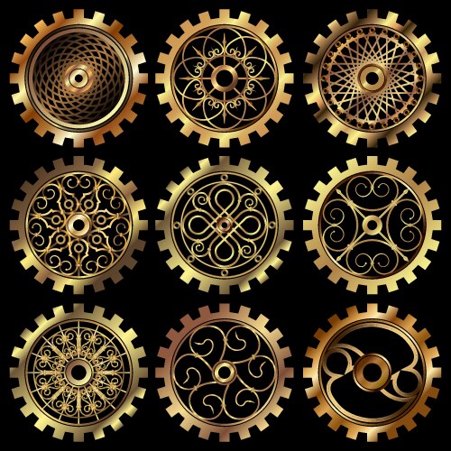 Steampunk Gears Vector Images (over 3,700)