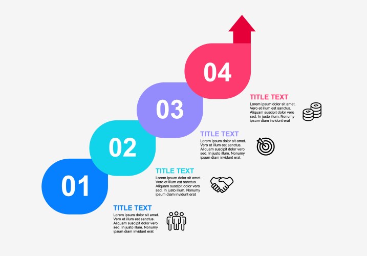 Steps timeline infographics design template Vector Image
