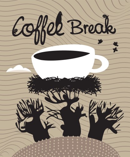 Coffee time Royalty Free Vector Image - VectorStock