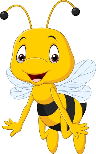 Cartoon bee Royalty Free Vector Image - VectorStock