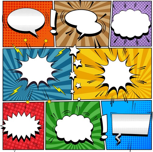 Comic speech bubbles collection Royalty Free Vector Image