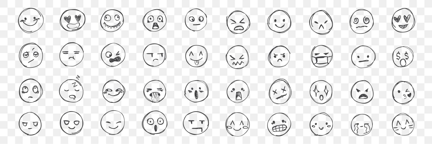 Doodle Emoji Vector Images (over 28,000)