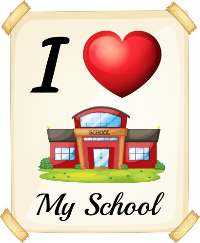 A school building Royalty Free Vector Image - VectorStock