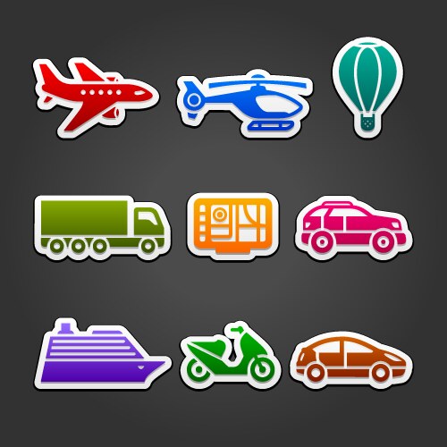 Plane Stickers Vector Images (over 7,200)