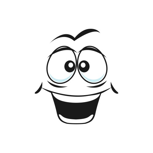 Cartoon yawning face tired emoji with open mouth Vector Image