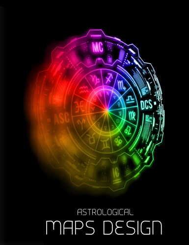 Creation of the natal chart and horoscope Vector Image