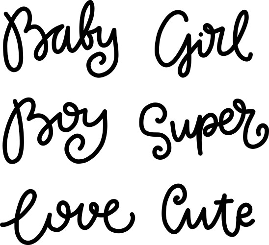 Childish lettering Royalty Free Vector Image - VectorStock