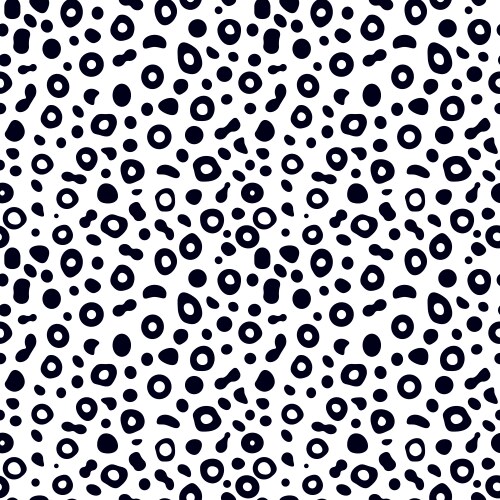 Leopard Print Seamless Background Pattern Black Vector Image