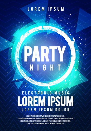 Night Party Flyer Template – Royalty-Free Vector | VectorStock
