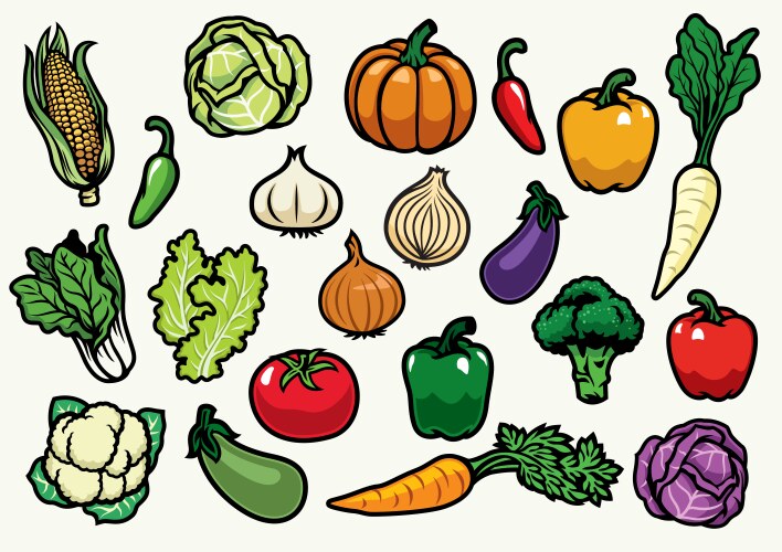 Cartoon Vegetables Vector Images (over 180,000)