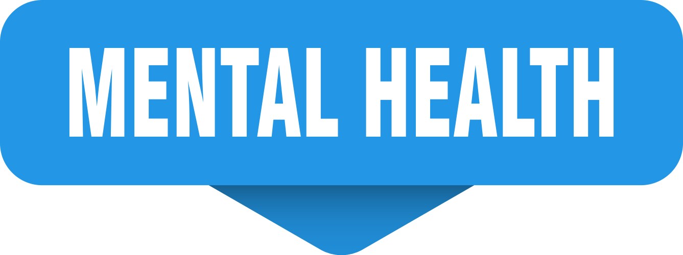 Mental health sticker sign Royalty Free Vector Image