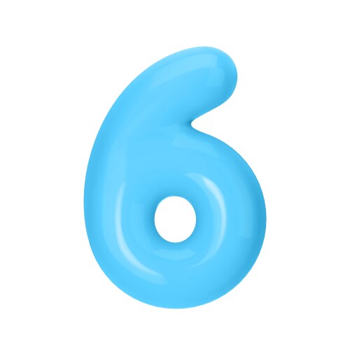 Number 6 Cartoon Vector Images (over 1,000)