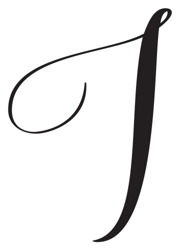 Cursive Font Letter I Vector Images (over 230)