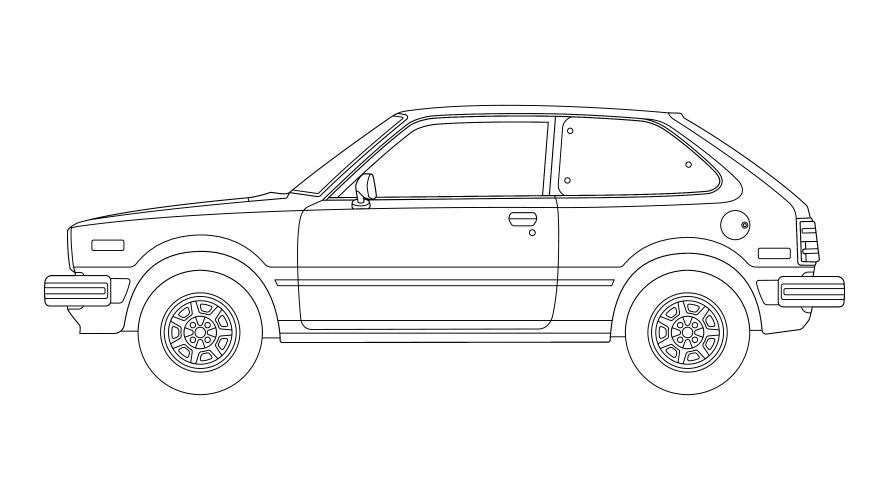 Honda civic Vector Images & Graphics for Commercial Use | VectorStock