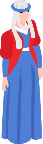 Isolated medieval fat man character with royal Vector Image