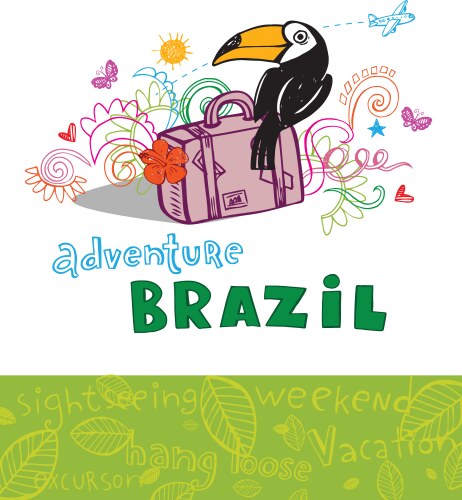 Welcome to brazil background Royalty Free Vector Image