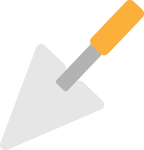 Trowel line art icon design template Royalty Free Vector