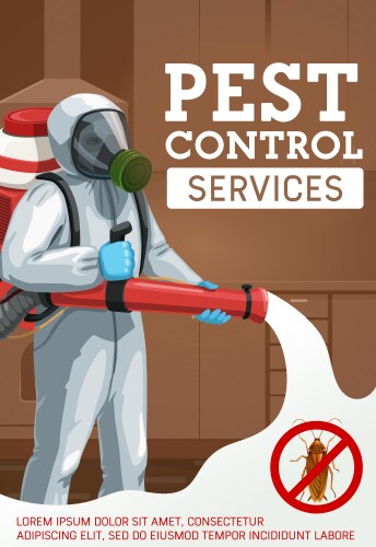 Mosquito and pest control banner Royalty Free Vector Image